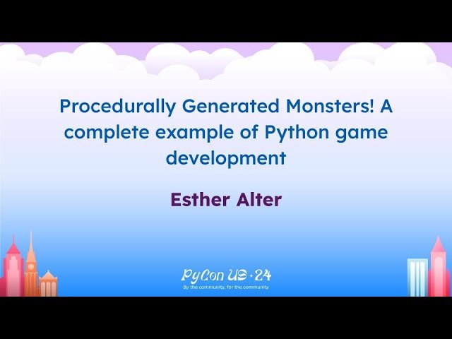 Free Video: Procedurally Generated Monsters - A Complete Example of Python Game Development from ...