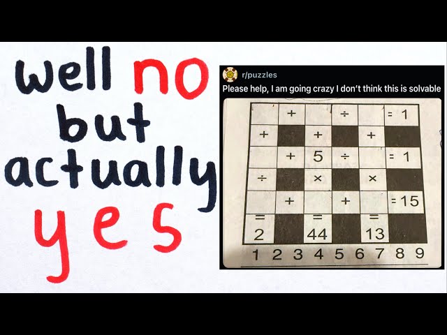 Free Video: Math Crossword Puzzle - Finding the Impossible Solution ...