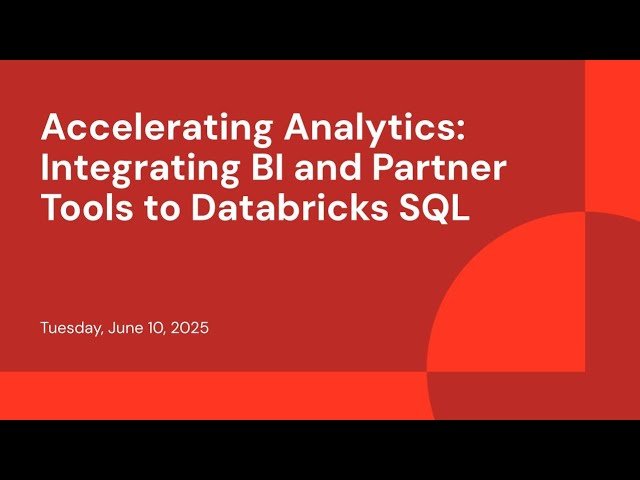 Free Video: Accelerating Analytics - Integrating BI and Partner Tools to Databricks SQL from ...