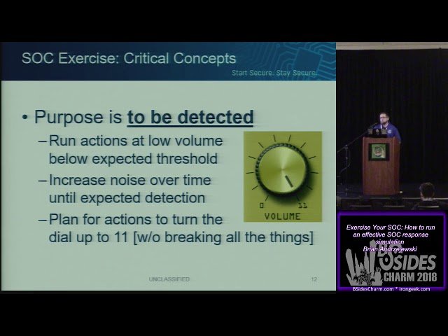 Conference Talks Talk: Exercise Your SOC - How to Run an Effective SOC ...