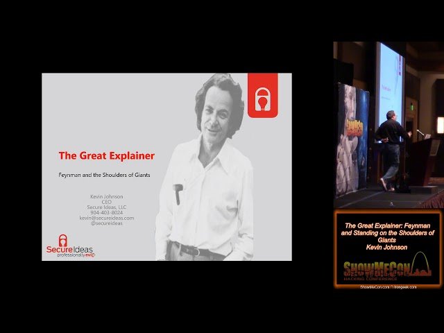 Conference Talks Talk: The Great Explainer Feynman and Standing on the ...