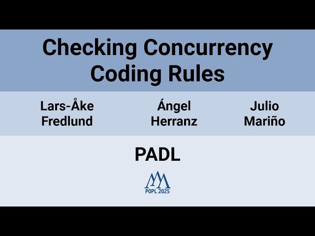 Free Video Checking Concurrency Coding Rules From Acm Sigplan Class Central