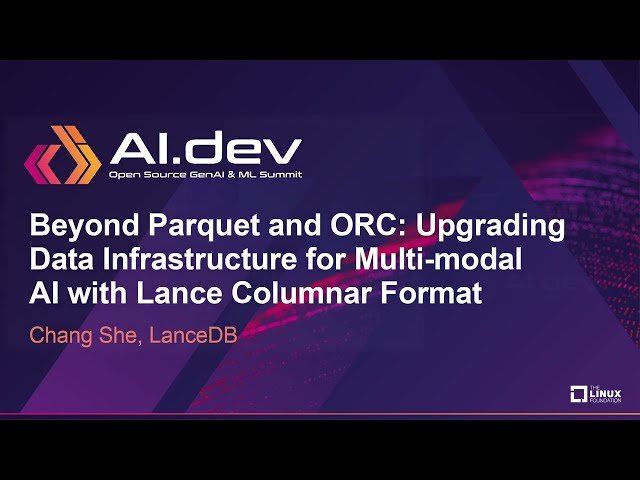 Free Video: Beyond Parquet and ORC: Upgrading Data Infrastructure for ...