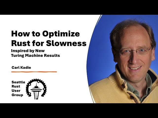 Free Video: How to Optimize Rust for Slowness from Rust | Class Central