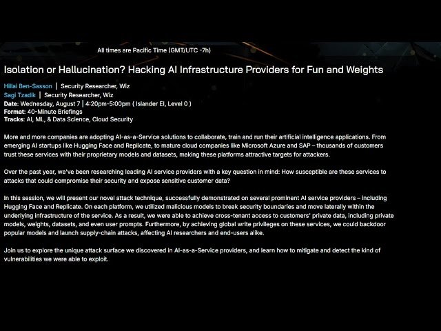 Free Video: Isolation or Hallucination - Hacking AI Infrastructure Providers for Fun and Weights ...