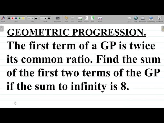 Free Video: Geometrical Progression Mathematics Test Question and ...
