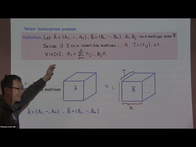 Free Video: On the Complexity of Isomorphism Problems for Tensors, Groups, Polynomials, and ...
