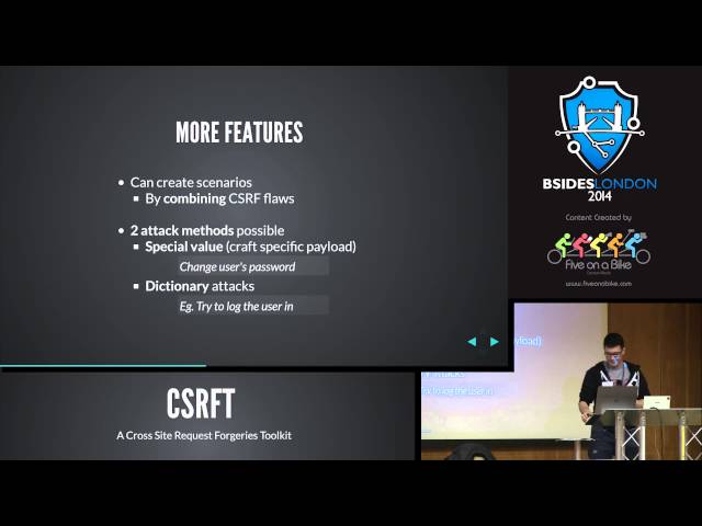 Security BSides Talk: CSRFT - A Toolkit for CSRF Vulnerabilities from Security BSides London ...