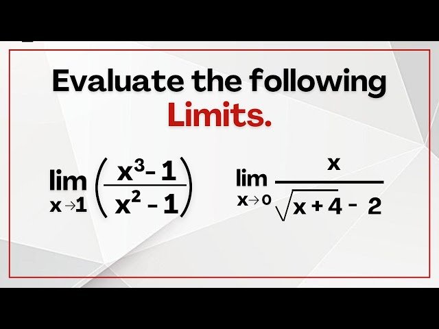 Free Video: Limits and Continuity Example and Solution - How to Evaluate the Limits for Rational ...
