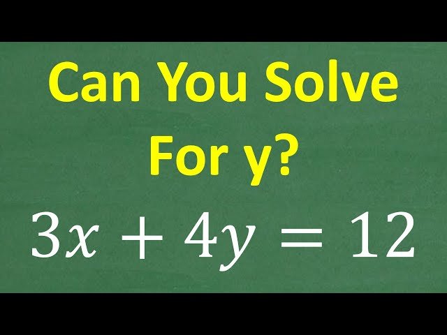 Free Video: Algebra Challenge - Can You Isolate y in This Equation ...