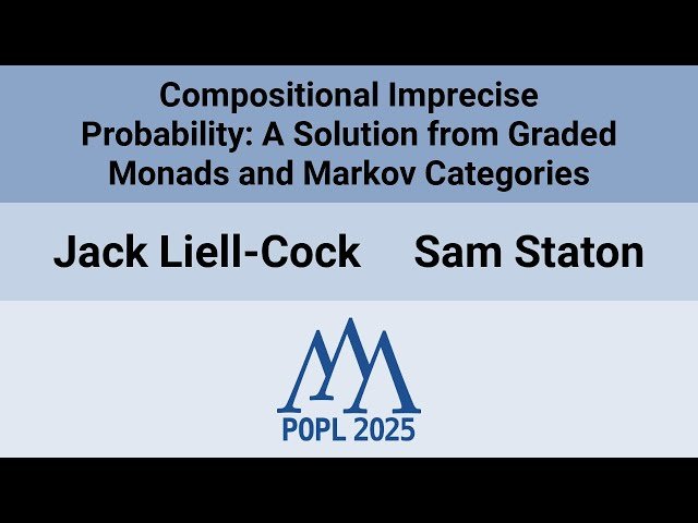 Free Video: Compositional Imprecise Probability: A Solution from Graded Monads and Markov ...