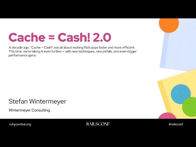 Free Video: Cache = Cash! 2.0 - Advanced Rails Caching Techniques for High Performance from Ruby ...