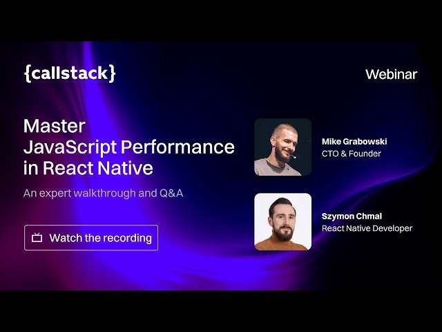 Free Video: Master JavaScript Performance in React Native - Part 1 from Callstack Engineers ...