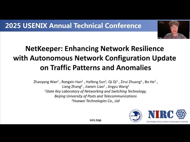 Free Video: NetKeeper - Enhancing Network Resilience with Autonomous Network Configuration ...
