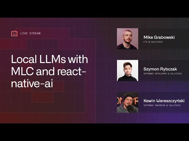 Free Video: Run LLMs Locally with React Native and MLC from Callstack Engineers | Class Central