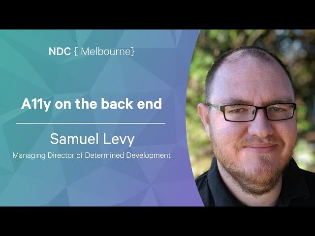 NDC Conferences Talk: A11y on the Back End from NDC Conferences | Class ... NDC Conferences Talk: A11y on the Back End from NDC Conferences | Class ...