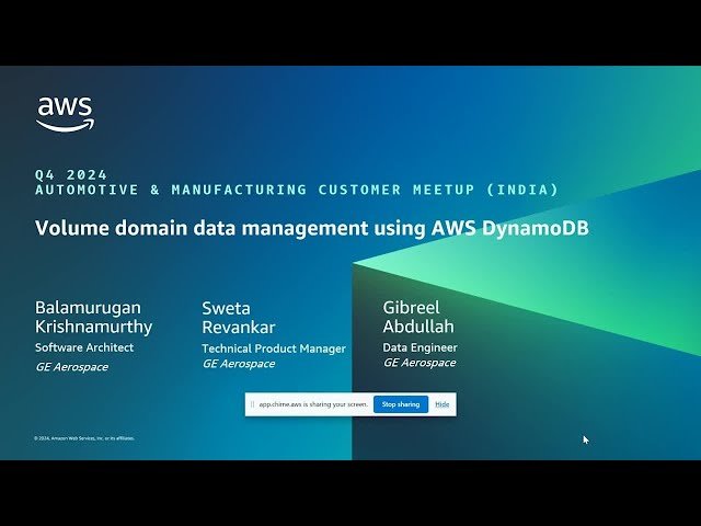 Free Video: Volume Domain Data Management Using AWS DynamoDB from AWS Events | Class Central