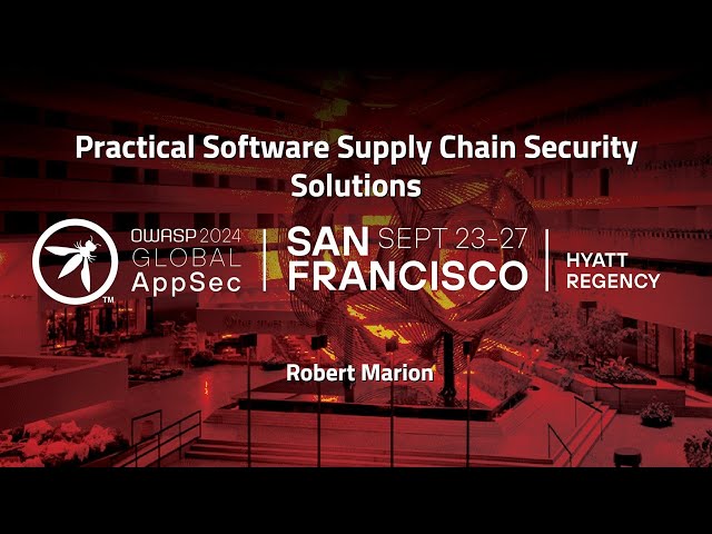 Free Video: Practical Software Supply Chain Security Solutions from OWASP Foundation | Class Central