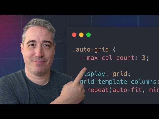 Free Video: How to Set Max-Columns Using Auto-fit or Auto-fill in CSS Grid from Kevin Powell ...