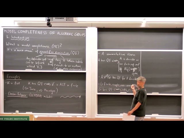 Free Video: Model Completeness of Algebraic Groups from Fields ...