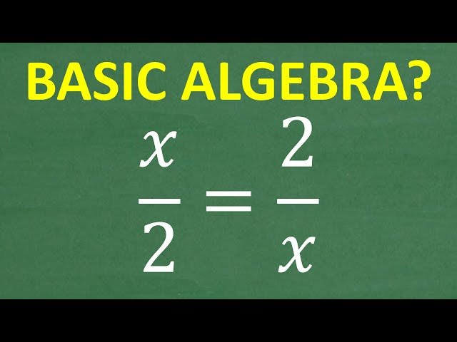 Free Video: Solving Rational Equations - x/2 = 2/x Step-by-Step from TabletClass Math | Class ...
