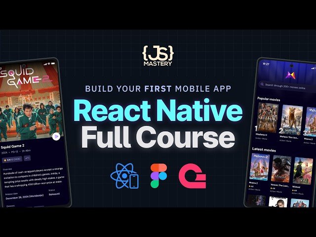 Free Video: React Native Course for Beginners in 2025 - Build a Full Stack React Native App from ...