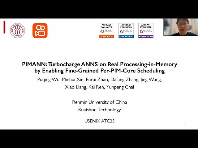 Free Video: Turbocharge ANNS on Real Processing-in-Memory by Enabling Fine-Grained Per-PIM-Core ...
