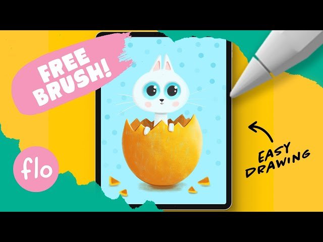 Free Video: Draw This Easter Bunny in Procreate from Art with Flo ...
