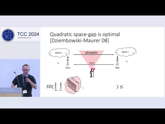 Free Video: Kolmogorov and One-Way Functions - Talk 4/5 from TheIACR | Class Central