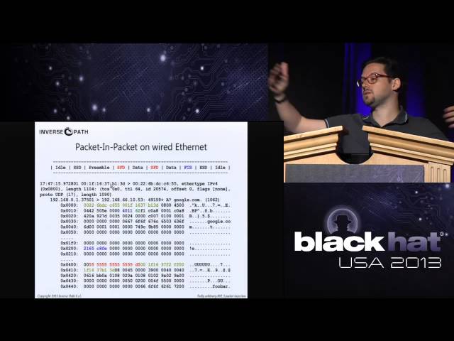 Black Hat Talk: Fully Arbitrary 802.3 Packet Injection - Maximizing the Ethernet Attack Surface ...