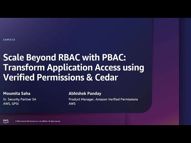 Free Video: Scale Beyond RBAC - Transform App Access Control Using Amazon Verified Permissions ...