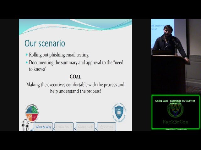 Conference Talks Talk: Giving Back - Submitting to PTES 101 from ...