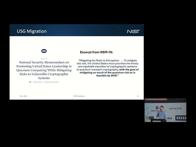 Free Video: NIST Post-Quantum Cryptography Standards and Implementation Update from PKI ...