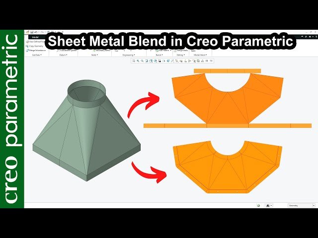 Free Video: Rectangle to Circle Sheet Metal Blend in Creo Parametric ...
