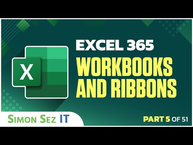 Free Video: Excel 365 for Beginners - Navigating Workbooks and Ribbons ...