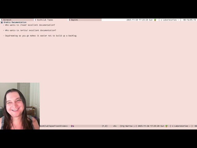 Free Video: Bookclub Tapas - Collaborative Learning and Documentation in Emacs from EmacsConf ...