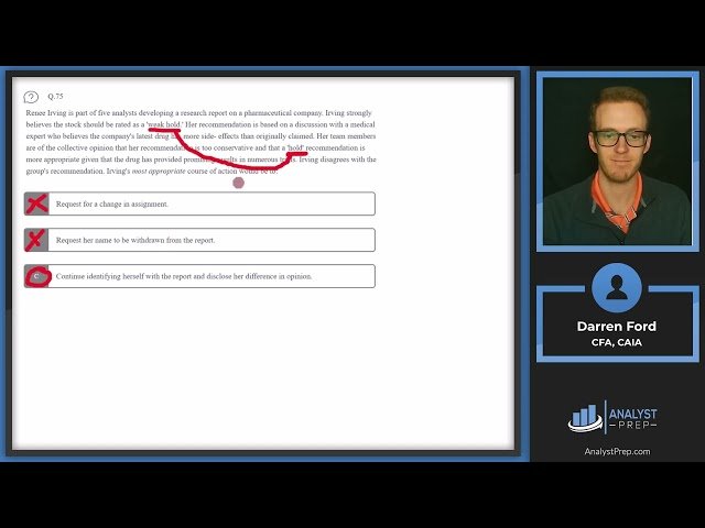 Free Video: Mock Exam #3A - Questions 71-80 for CFA Level I Exam ...