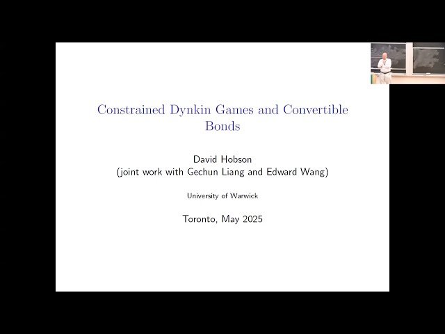 Free Video: Constrained Dynkin Games and Convertible Bonds from Fields ...