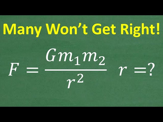 Free Video: Solving Physics Formula for Variable v - Using Algebra with ...