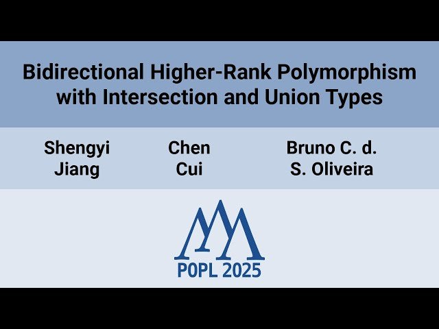 Free Video: Bidirectional Higher-Rank Polymorphism with Intersection ...
