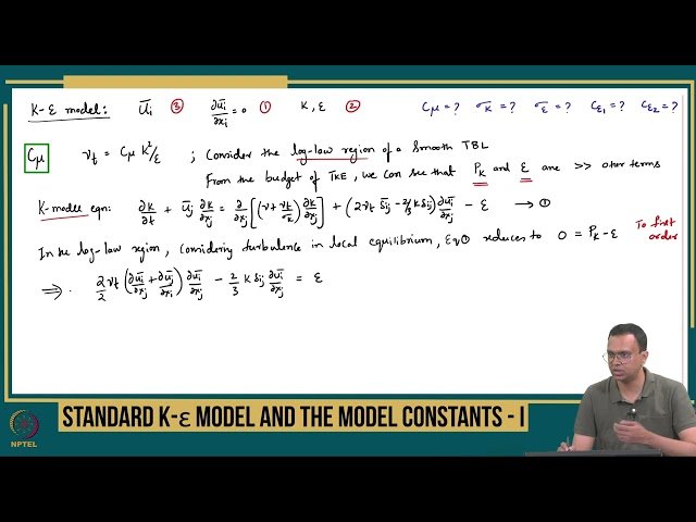 Free Video: Standard k-ε Model and the Model Constants - Part I from NPTEL-NOC IITM | Class Central