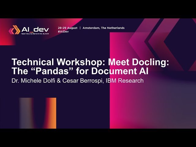 Free Video: Meet Docling - The "Pandas" for Document AI from Linux ...