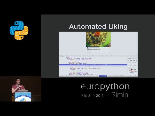 Europython Talk Automating Instagram With Python And Selenium From Europython Conference 3466