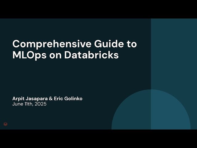 Free Video: Comprehensive Guide to MLOps on Databricks from Databricks | Class Central