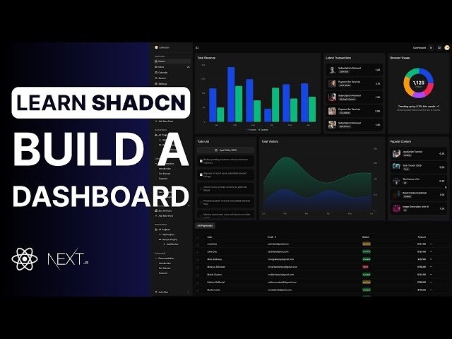 Free Video: Ultimate ShadCN Tutorial 2025 - React Next.js ShadCN Dashboard Project from Lama Dev ...