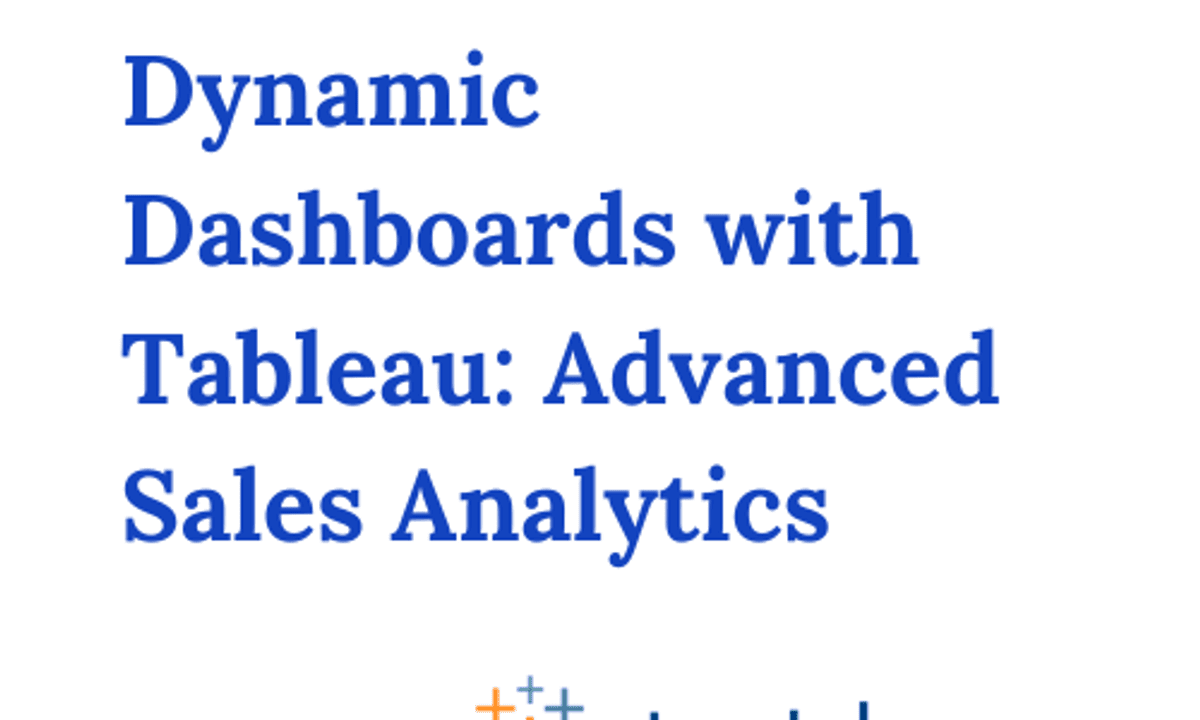 Online Course Dynamic Dashboards With Tableau Advanced Sales Analysis From Coursera Project