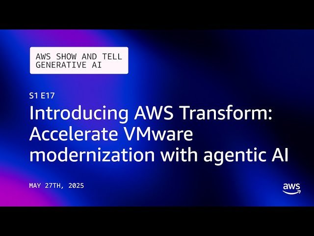 Free Video: Introducing AWS Transform: Accelerate VMware Modernization with Agentic AI from AWS ...