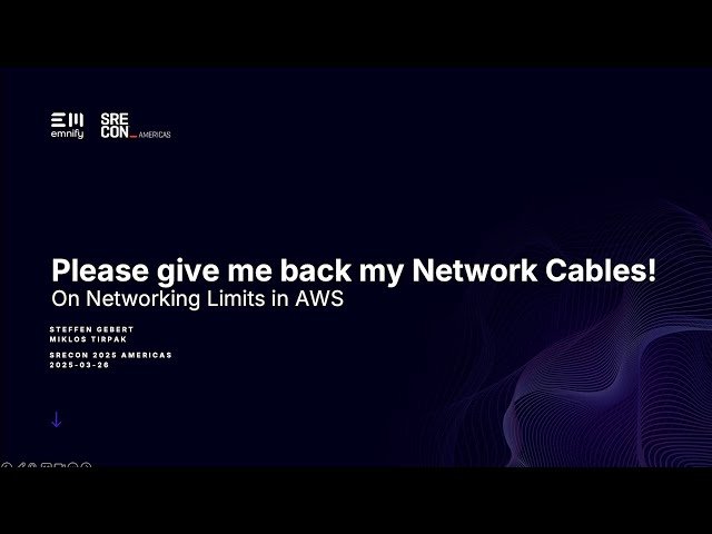 Free Video: Please Give Me Back My Network Cables! On Networking Limits in AWS from USENIX ...