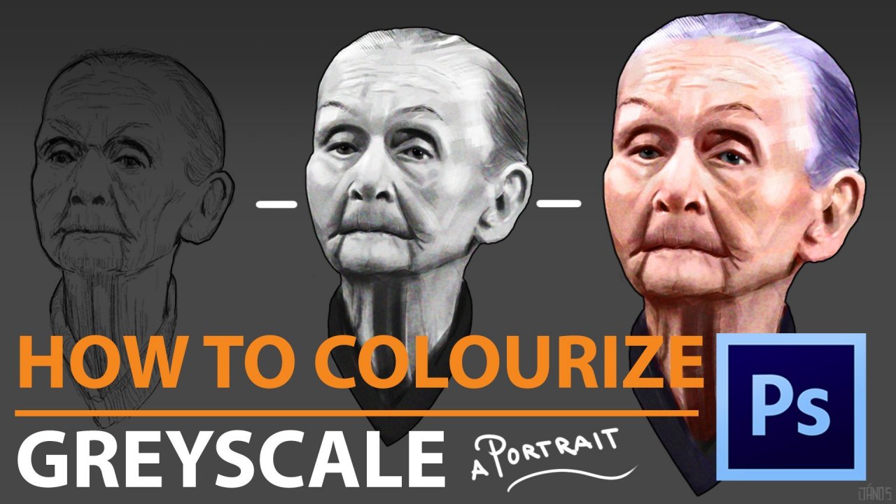 Online Course: Digital Painting: Greyscale into Colour for Portrait ...