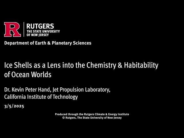 Free Video: Ice Shells as a Lens into the Chemistry and Habitability of ...